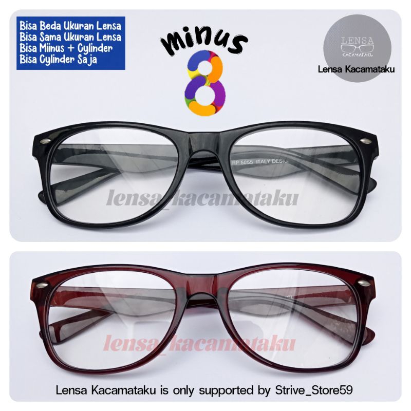 Jual Kaca Mata Jauh Beda Ukuran Lensa Anti Radiasi Minus 6 5 4 3 7 8 1 ...