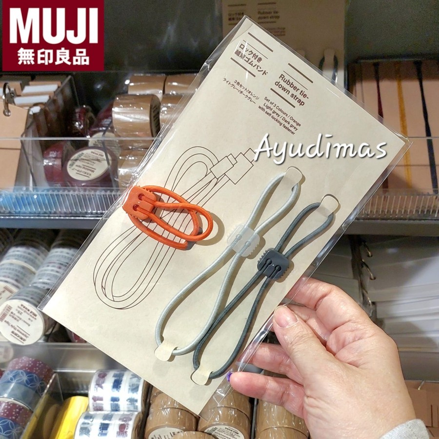 Jual MUJI Rubber band Tie-Down Strap - Tali Pengikat kabel / snack ...
