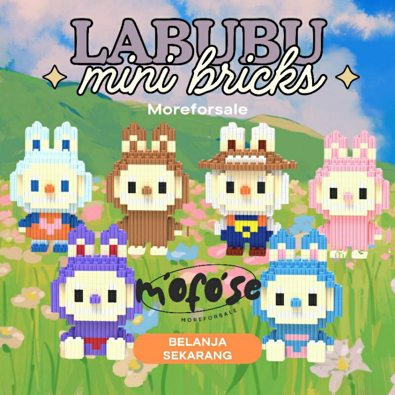 Jual BRICKS LABUBU, MAINAN 3D PUZZLE KARAKTER LABUBU, LABUBU NANO ...