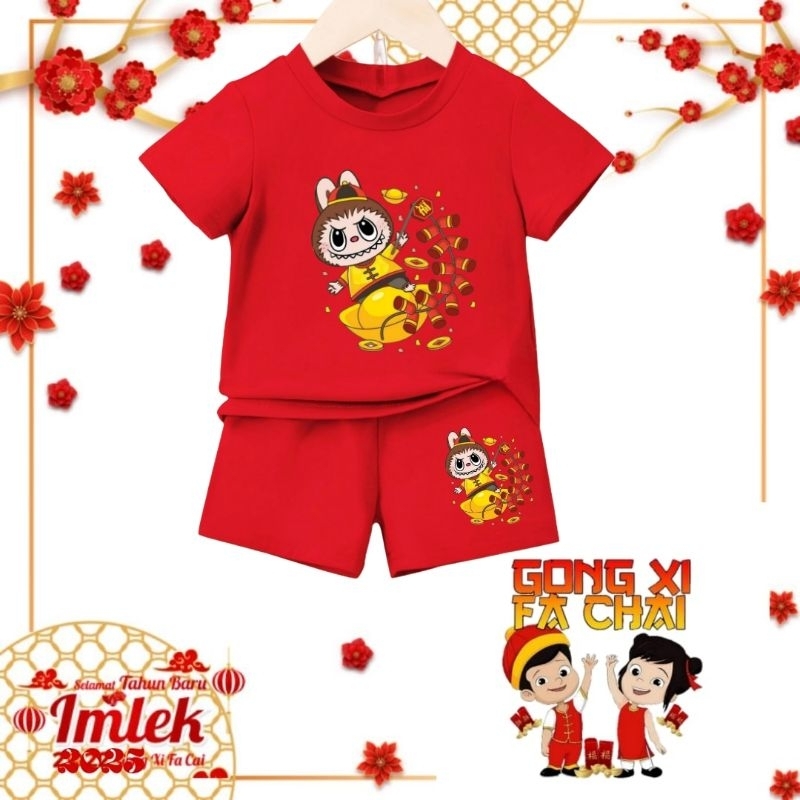 Jual Setelan Baju imlek bayi&Anak Cowok-Cewek labubu/Setelan imlek ...
