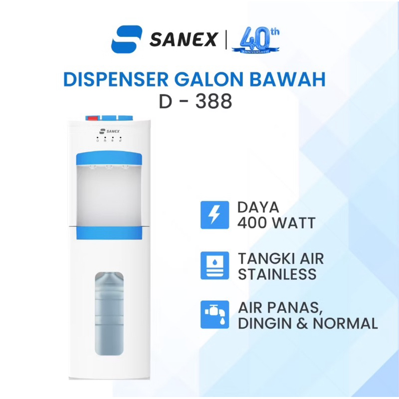 Jual SANEX SN-D388 GB DISPENSER AIR GALON BAWAH 3IN1 PANAS NORMAL ...