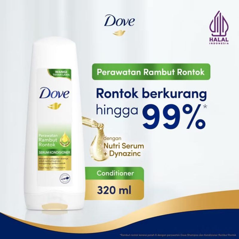 Jual DOVE CONDITIONER RAMBUT RONTOK DAN KETOMBE 320ML | Shopee Indonesia