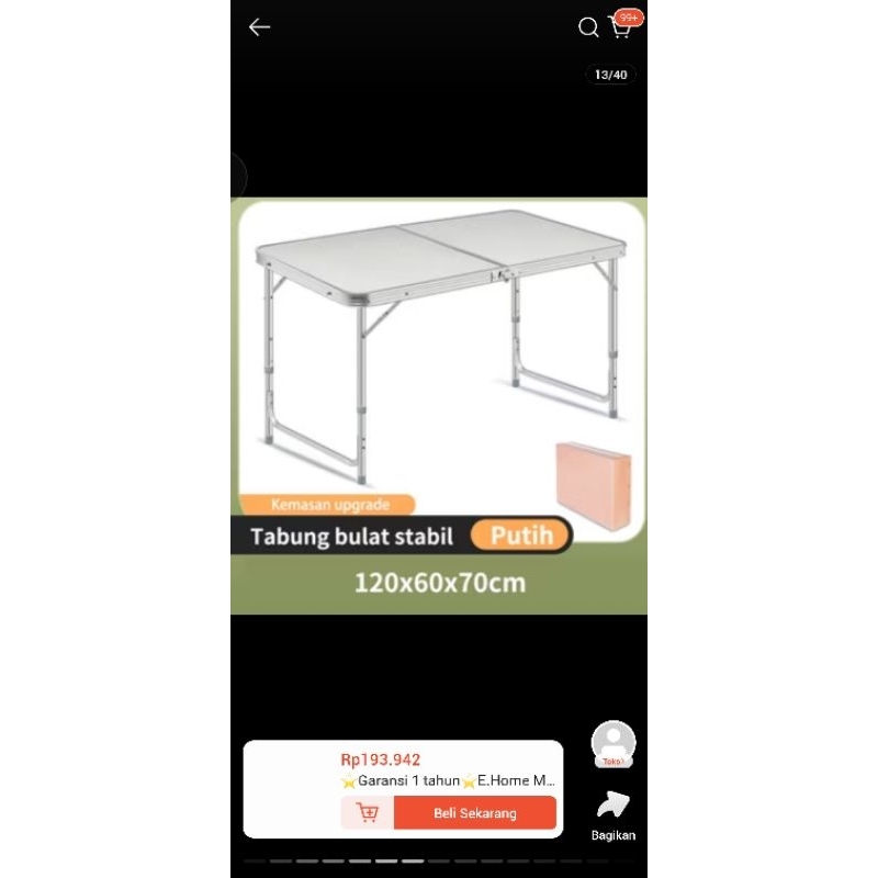 Jual Meja Lipat portable jualan | Shopee Indonesia