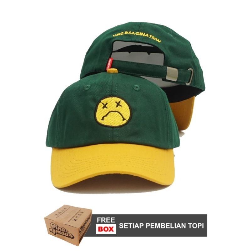 Jual Polo Cap Hijau Kuning Omidoki Topi Pria Distro Original | Shopee ...