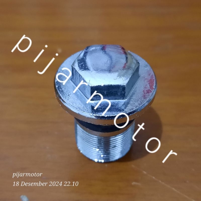 Jual (Harga Satuan) Cap Fork Baut Tutup As Shock Depan Suzuki RC 100 Bravo Crystal A100 Chrom ...