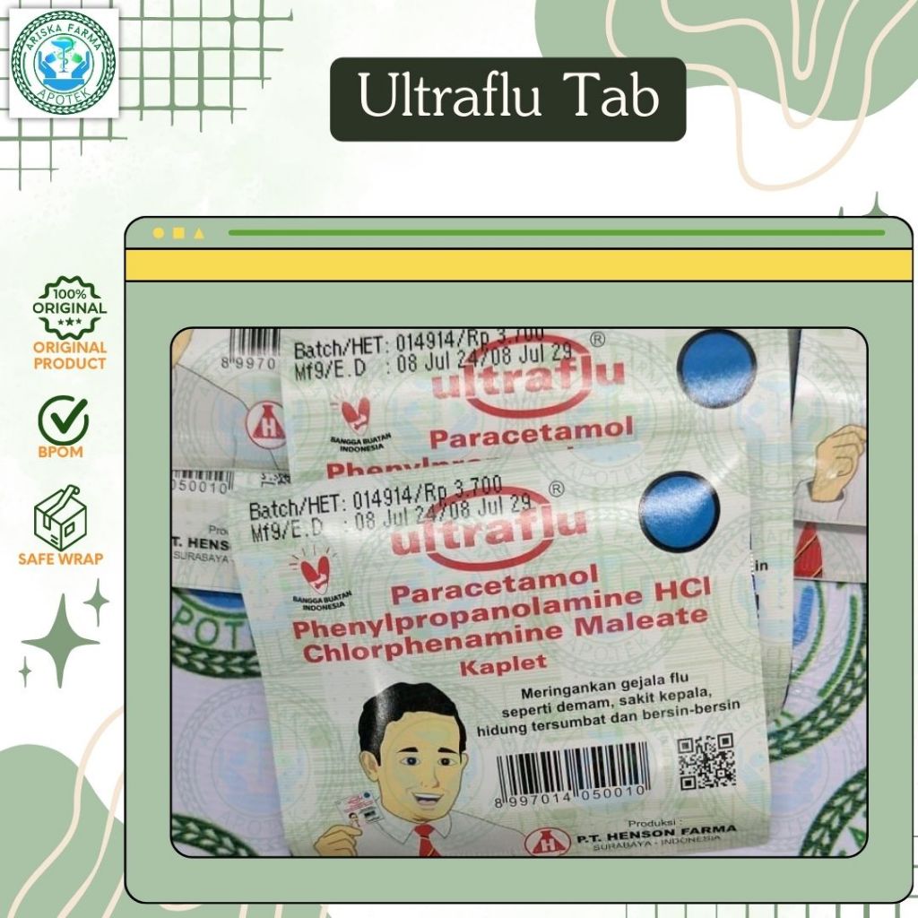Jual Ultraflu Tab per strip / obat flu | Shopee Indonesia