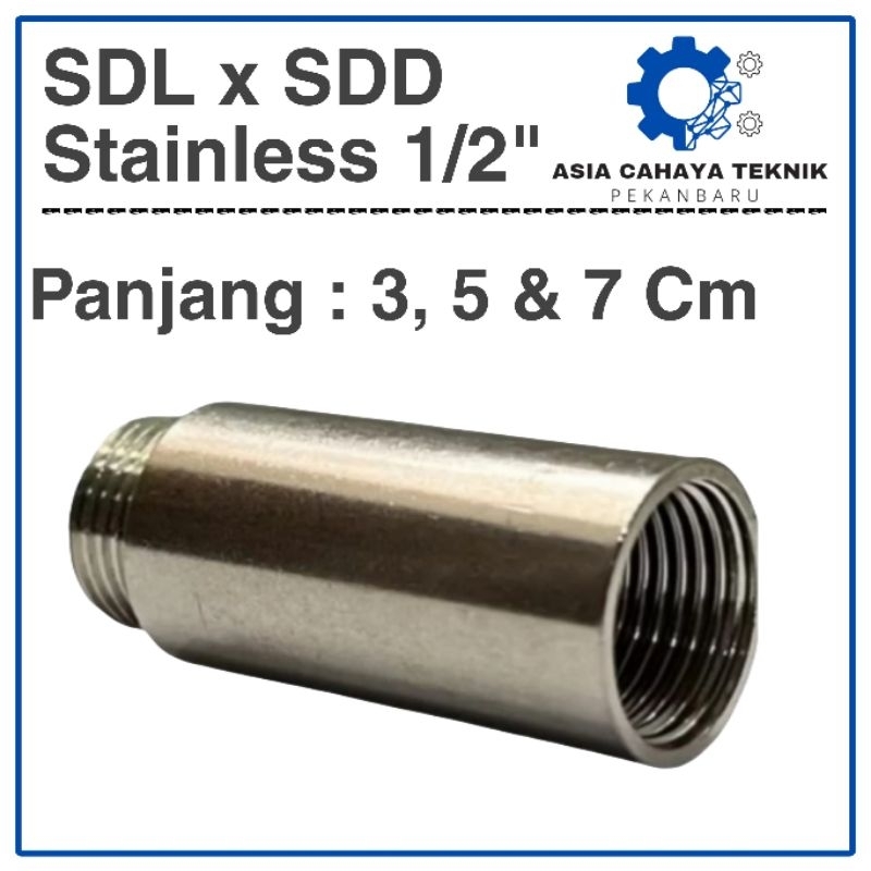 Jual SDL x SDD Stainless SUS 304 1/2 Inch Kran 1/2" Sambungan Drat Luar ...