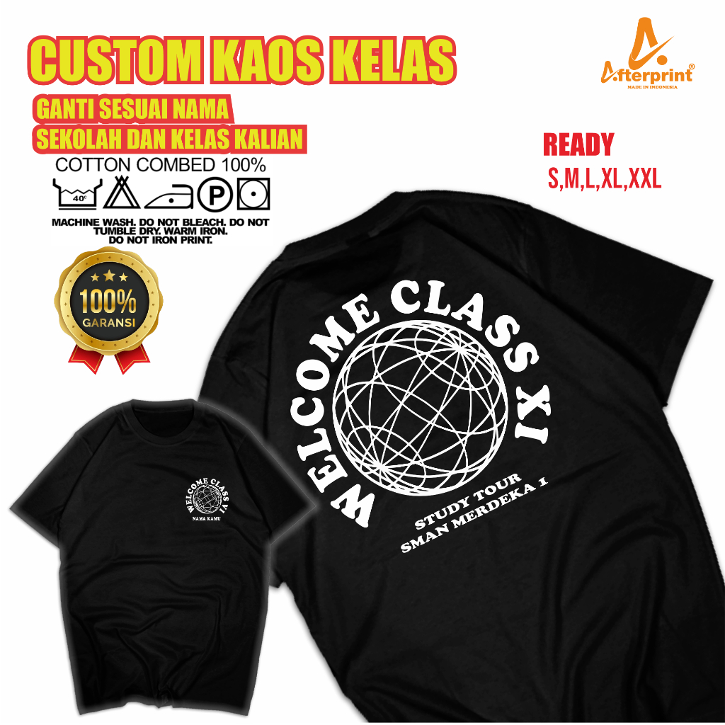 Jual CUSTOM KAOS KELAS VIRAL SABLON REFLEKTIF UNIK BEBAS CUSTOM NAMA KELAS KALIAN | Shopee Indonesia