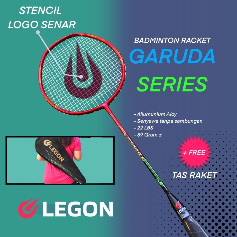 Jual Legon Raket Badminton Garuda Series Merah Set Lengkap Tas ...