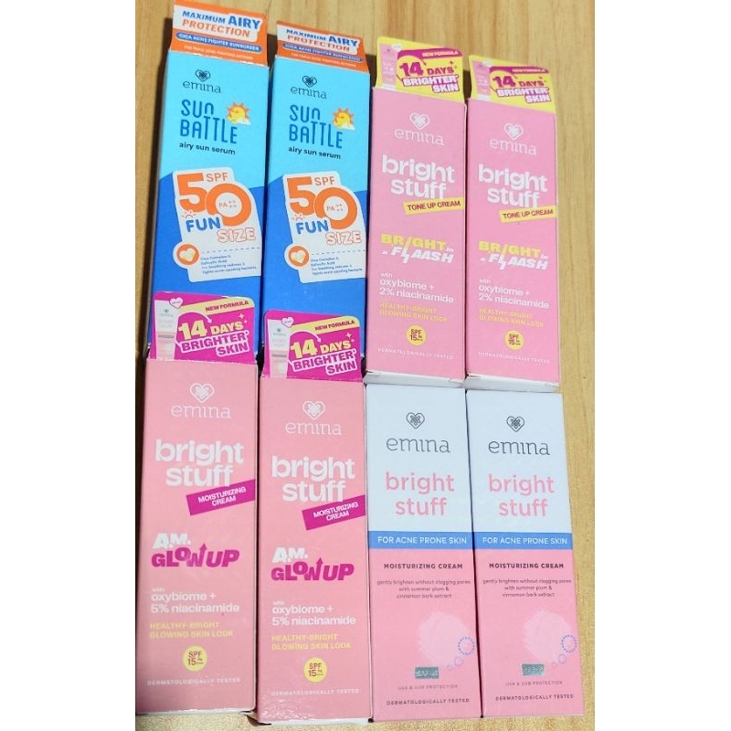Jual EMINA Bright Stuff Moisturizing Cream 20ml | Tone Up Cream | For ...