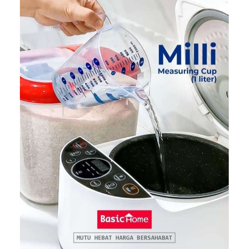Jual MILLI measuring Cup 1 Liter - BGL 2 Basic Home / Gelas Takar ukur ...