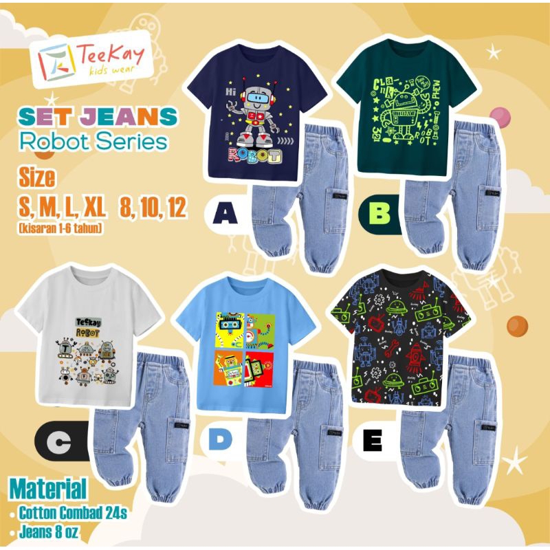 Jual Set Jeans Robot Series by Teekay | Shopee Indonesia
