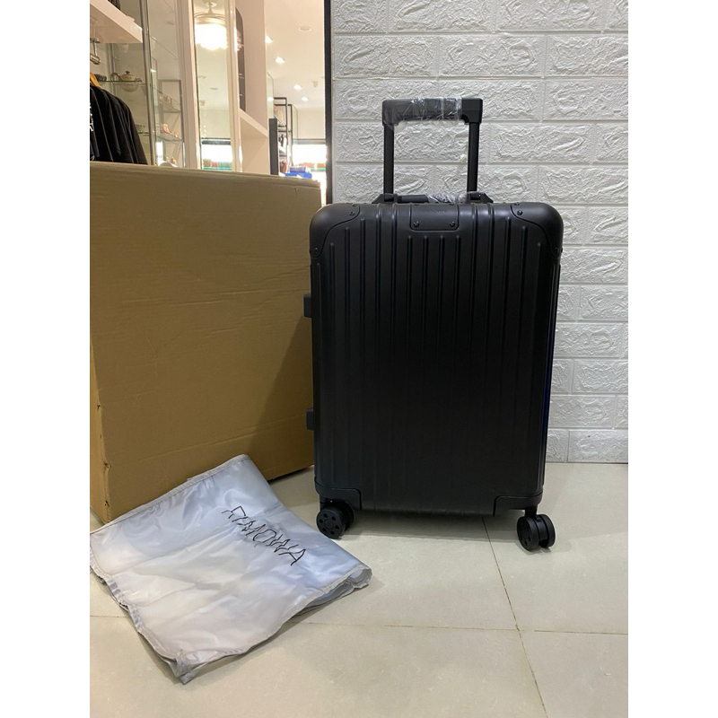 Jual koper 20 inch full black alumunium cabin luggage super mirror ...