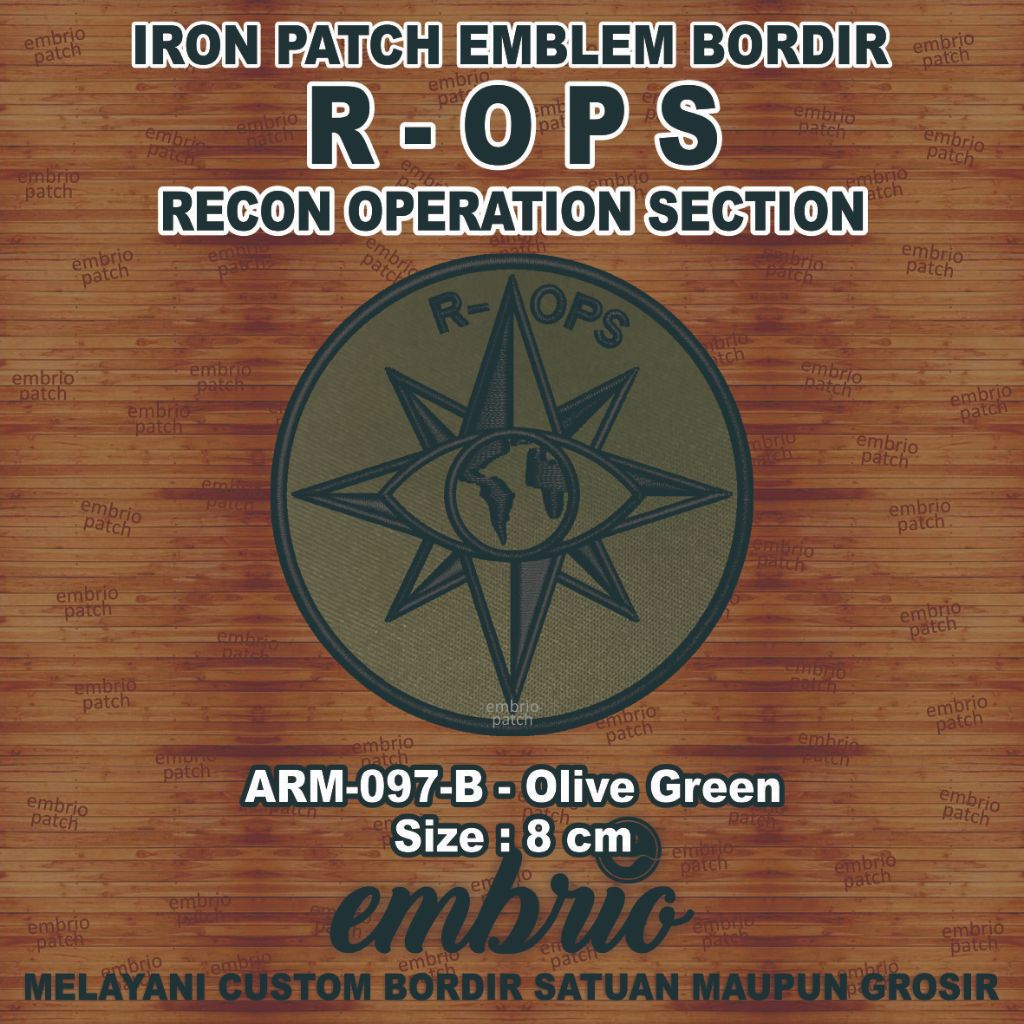 Jual ARM-097-B Patch R-OPS RECON OPERATION SECTION FRANCE NAVY COMMANDO ...