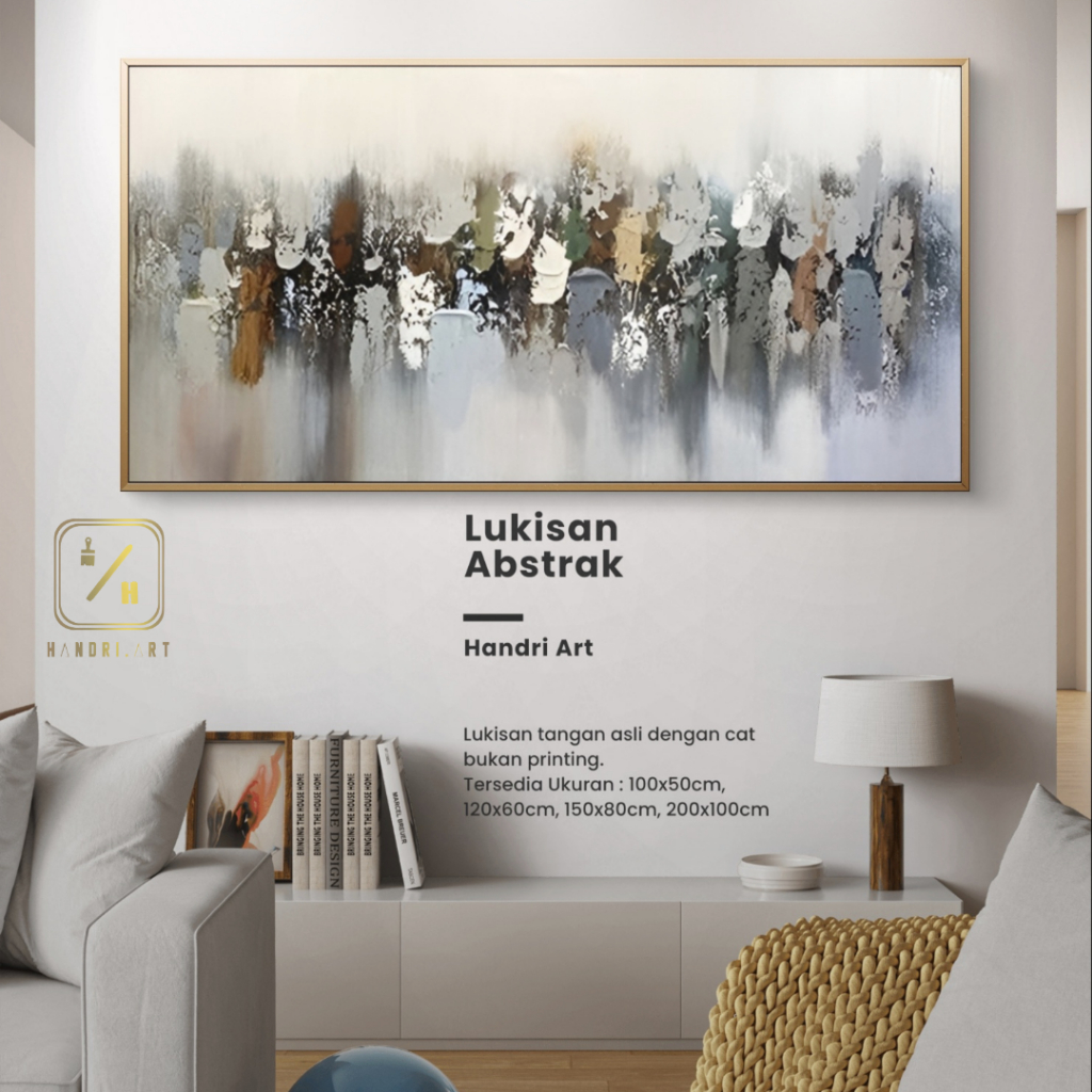 Jual Lukisan Bunga Abstrak Modern. Lukisan Abstrak Mewah Aesthetic ...