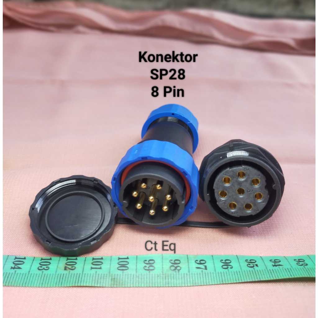 Jual Konektor SP28 8 Pin Plug n Socket IP68 Panel Mount konektor Steker ...