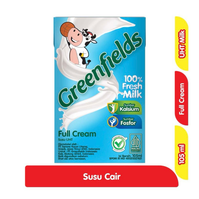 Jual Greenfields Susu Cair Full Cream 105ml Exp 2026 | Shopee Indonesia