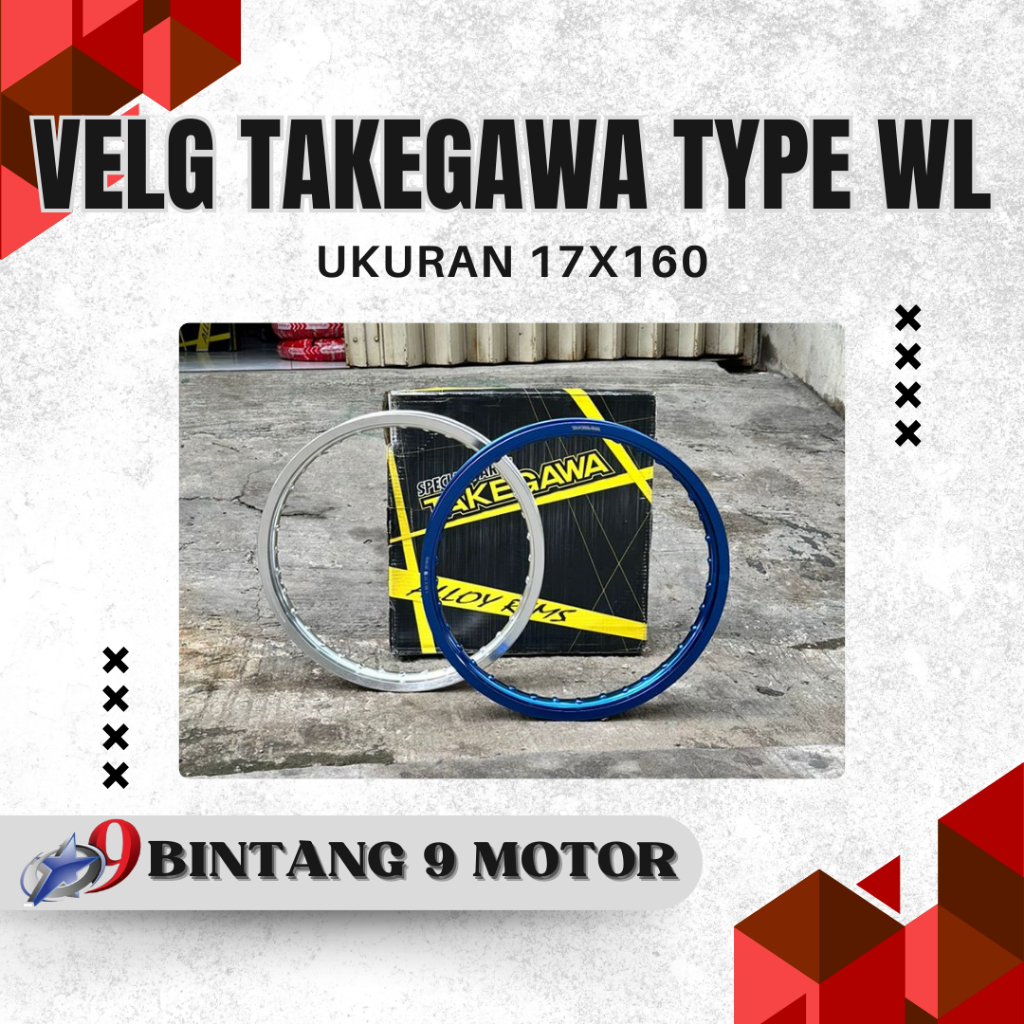 Jual VELG TAKEGAWA TYPE WL UKURAN 17x160-BINTANG SEMBILAN MOTOR ...