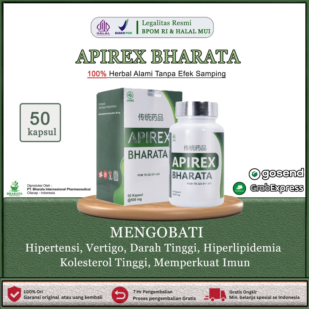 Jual Obat Sakit Kepala Berlebihan Vertigo APIREX BHARATA Obat ...