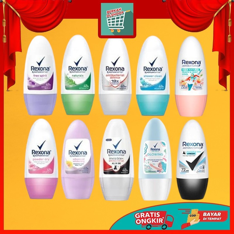 Jual REXONA DEODORANT | REXONA ROLL ON | REXONA WANITA | REXONA | REXONA DEODORAN WANITA | 45 ML ...