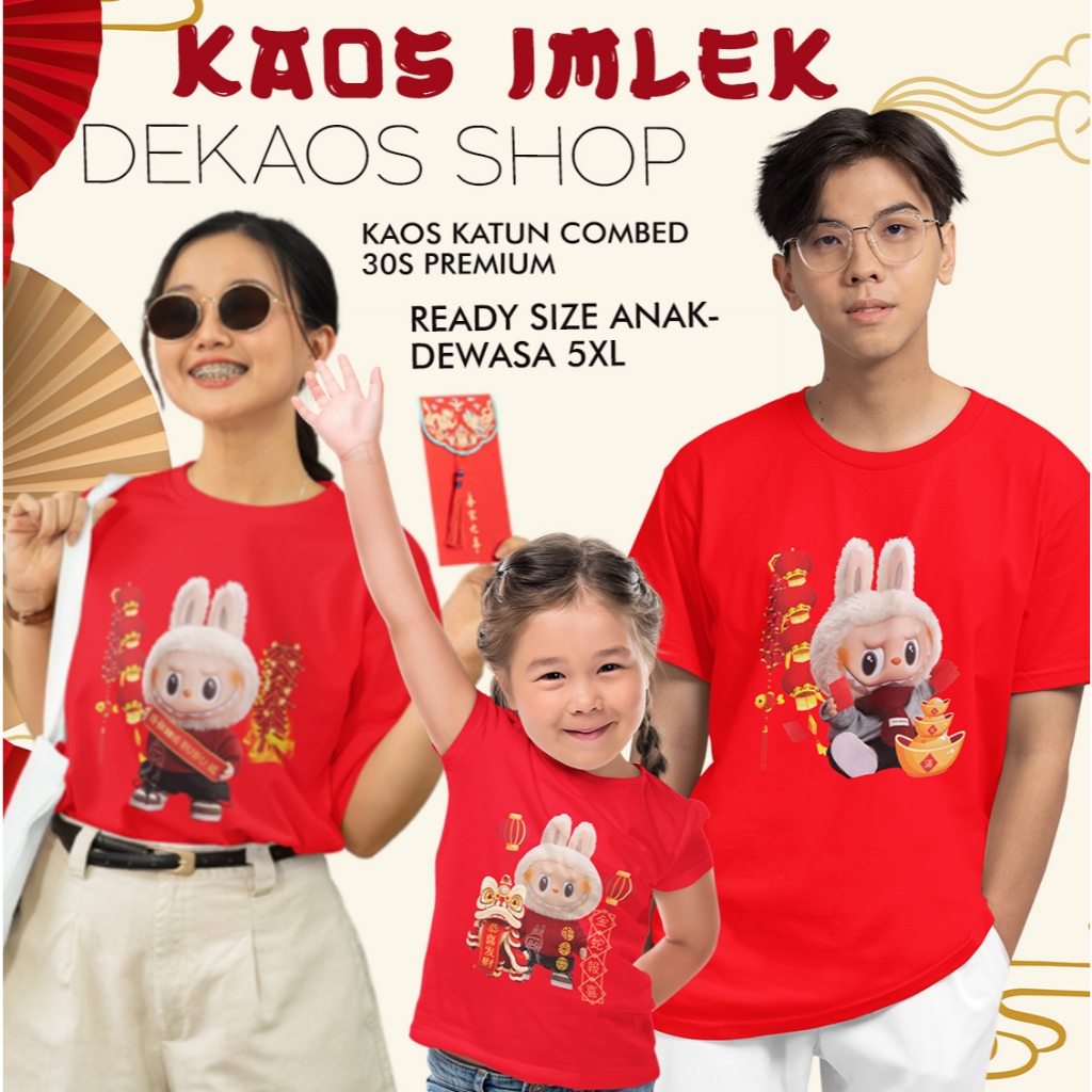 Jual KAOS IMLEK LABUBU IMLEK TAHUN BARU ULAR KAOS SINCIA LABUBU KAOS ...