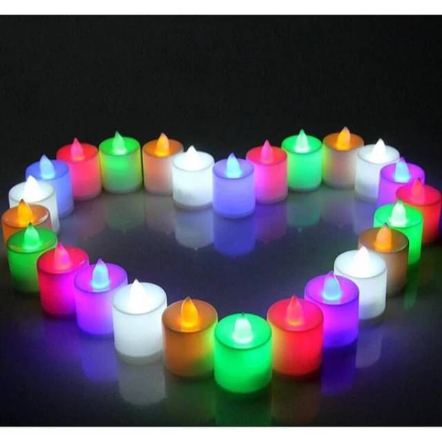 Jual LAMPU LILIN LED Mini WARNA RAINBOW UNTUK NATAL / LAMPU Cande Light ...