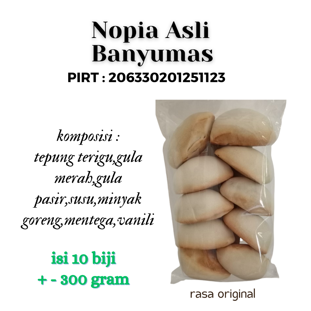 Jual Kue Kering Nopia Jumbo super Quality Rasa Gula Jawa Asli Banyumas ...