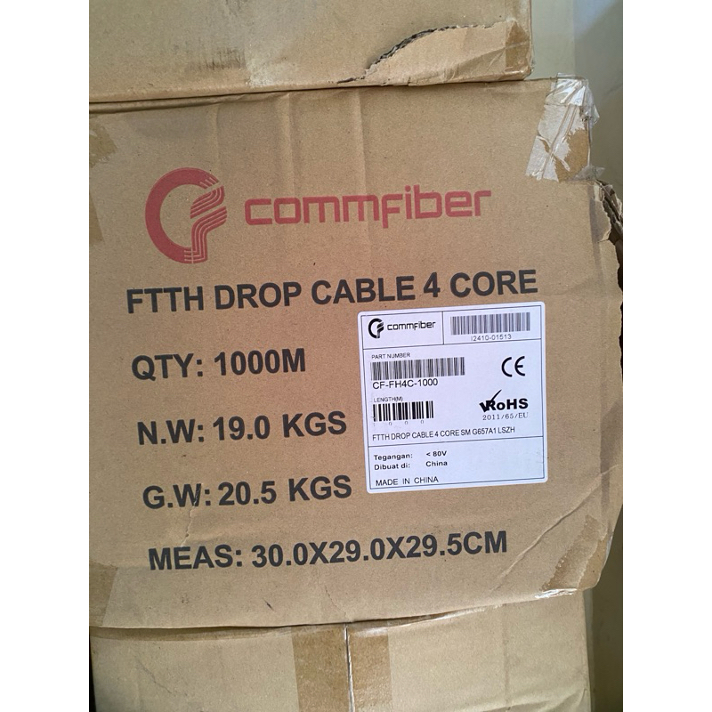 Jual KABEL FTTH DROP CABLE 4 CORE 1000M COMMFIBER | Shopee Indonesia