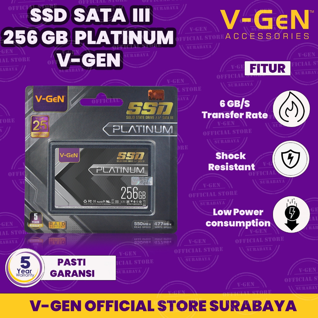 Jual SSD V-GeN 256GB SATA 3 Solid State Drive 2.5" Inch VGEN | Shopee ...