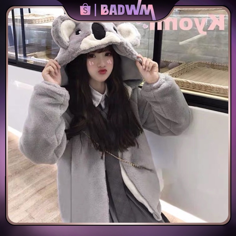 Jual [ COD ] KOALA FLUFFY JACKET / Hoodie Kawaii Lolita Karuchi Id ...
