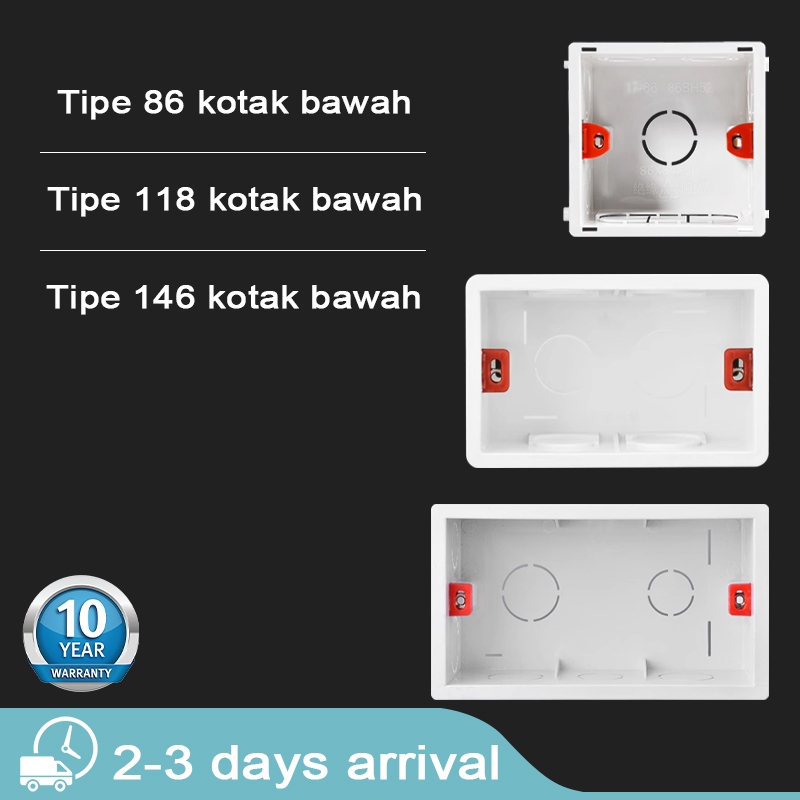 Jual Inbow Saklar 86*86mm Kotak Sakelar Soket Kotak Pemasangan Pvc ...