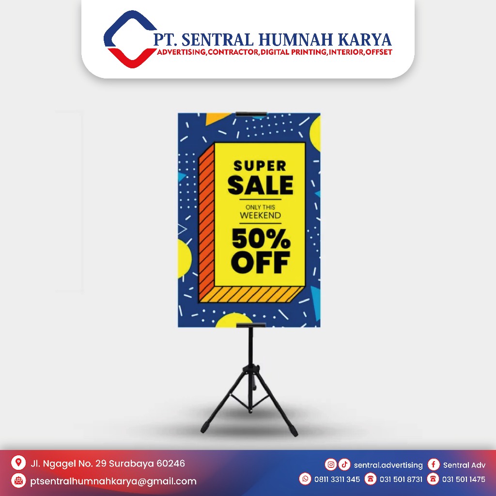 Jual TRIPOD BANNER INCLUDE CETAK IMPRABOARD / STAND BANNER DAN CETAK ...