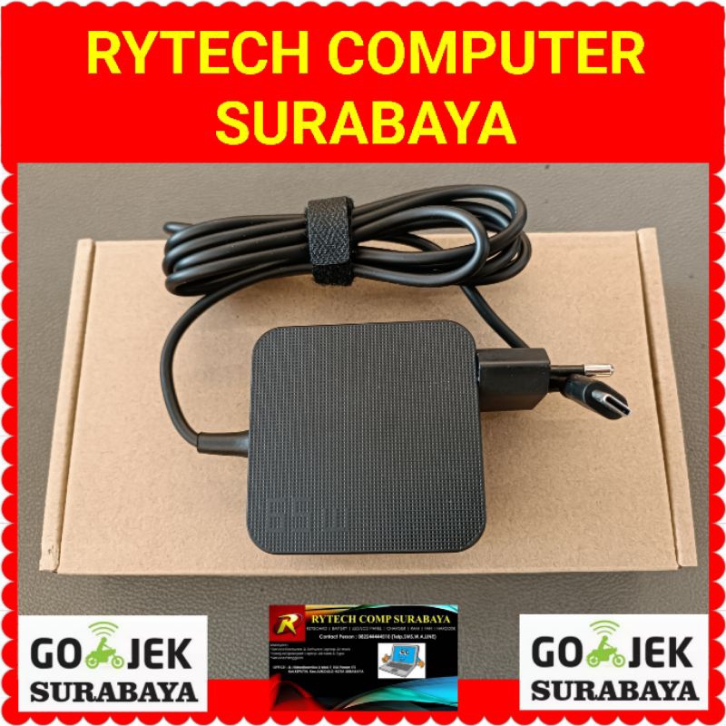 Jual Original Adaptor Charger Asus Zenbook Duo 14 UX482EG UX482E UX482EA UX482EAR USB TYPE C 65W ...