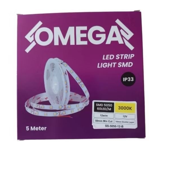 Jual Lampu Led Strip 12V SMD 5050 60 Led 5 Meter Omega | Shopee Indonesia