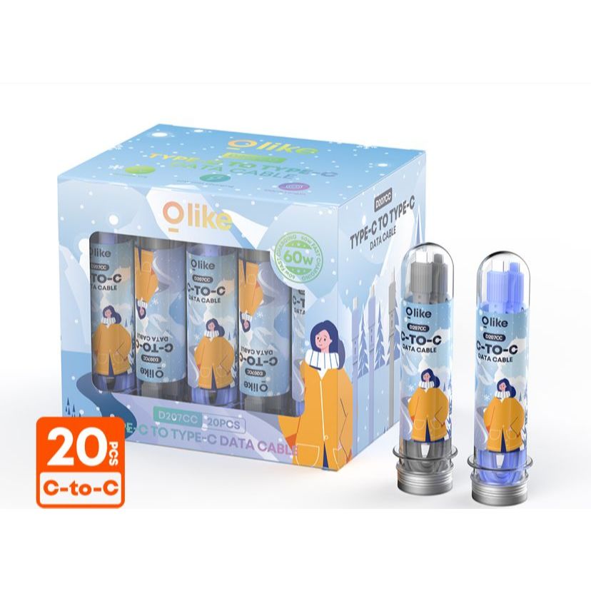 Jual Olike D207Cc [1 Bok Isi 20] Data Cable Type-C To Type-C Fast ...