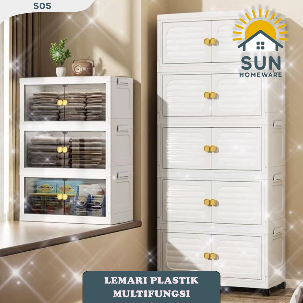 Jual SUN Plastic Storage Cabinet/Lemari/Laci Plastik | Shopee Indonesia
