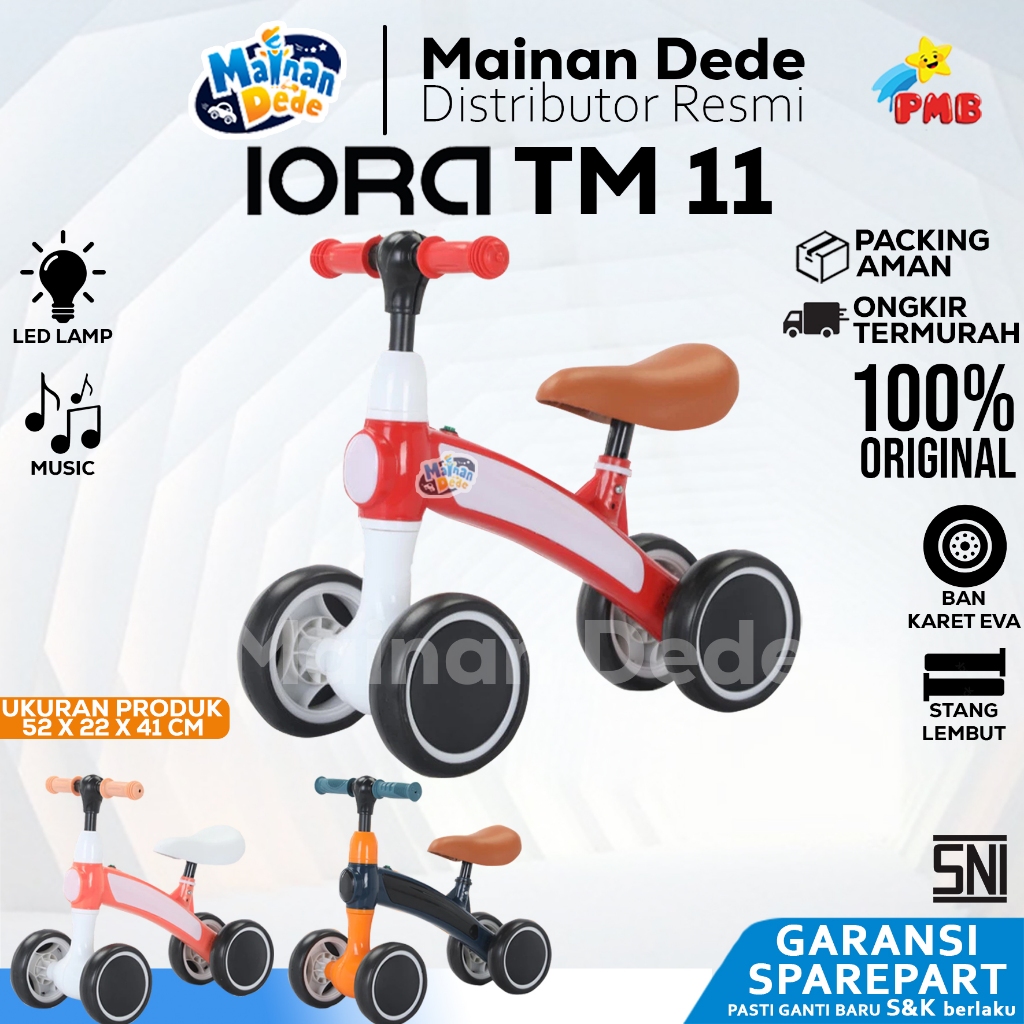 Jual Sepeda Anak Balance Bike Pushbike IORA PMB TM11 TM-11 Push Toys Sepedaan Dorong Dorongan ...