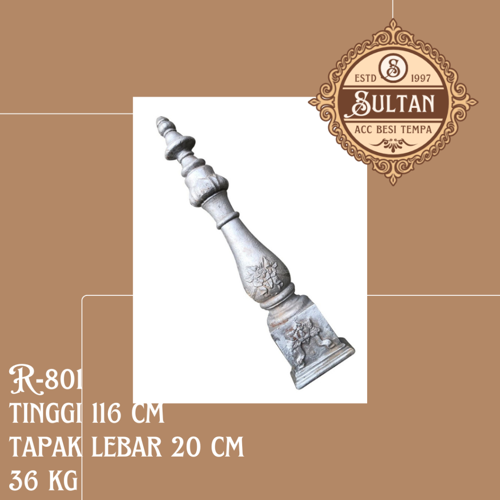 Jual Sultan Besi Tempa / R-801 / Ornamen Pagar Besi Tempa Klasik ...