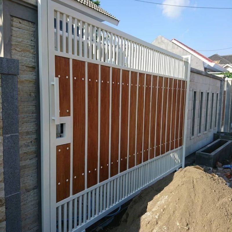 Jual pagar kayu grc pagar dorong | Shopee Indonesia