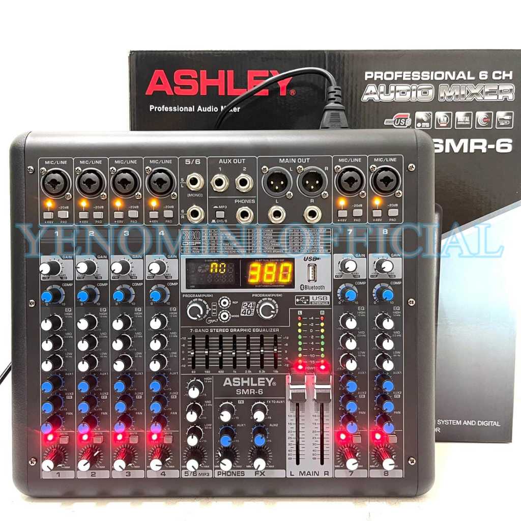 Jual Mixer Audio Ashley SMR 6 Original 8Channel Bluetooth - USB Smr6 Mixing 8 Bagus Murah ( Bisa ...
