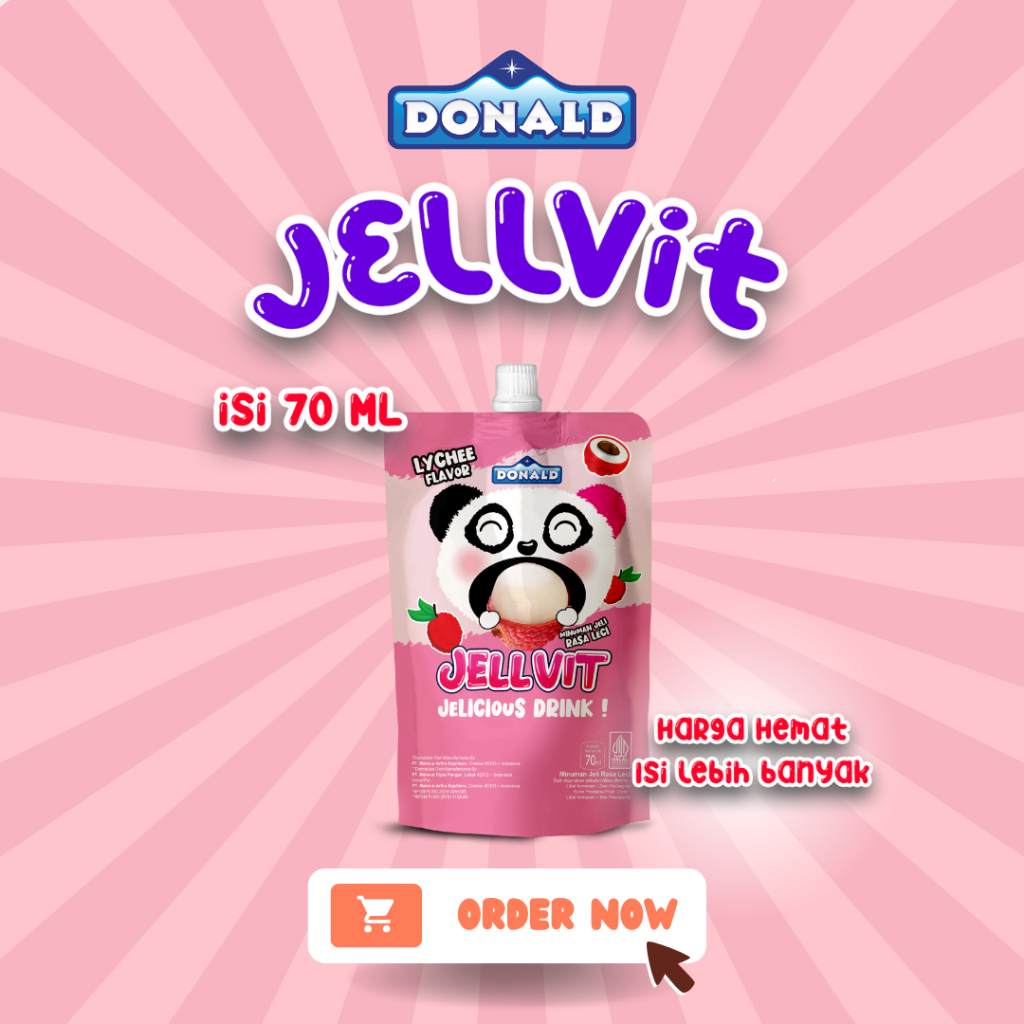 Jual Donald Jellvit Jelicious Drink rasa Lychee 1 Pack 70 ML | Shopee ...