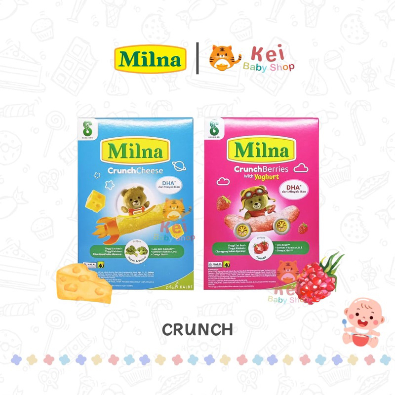 Jual Milna Crunch 8+ Snack Camilan Bayi Anak MPASI | Shopee Indonesia