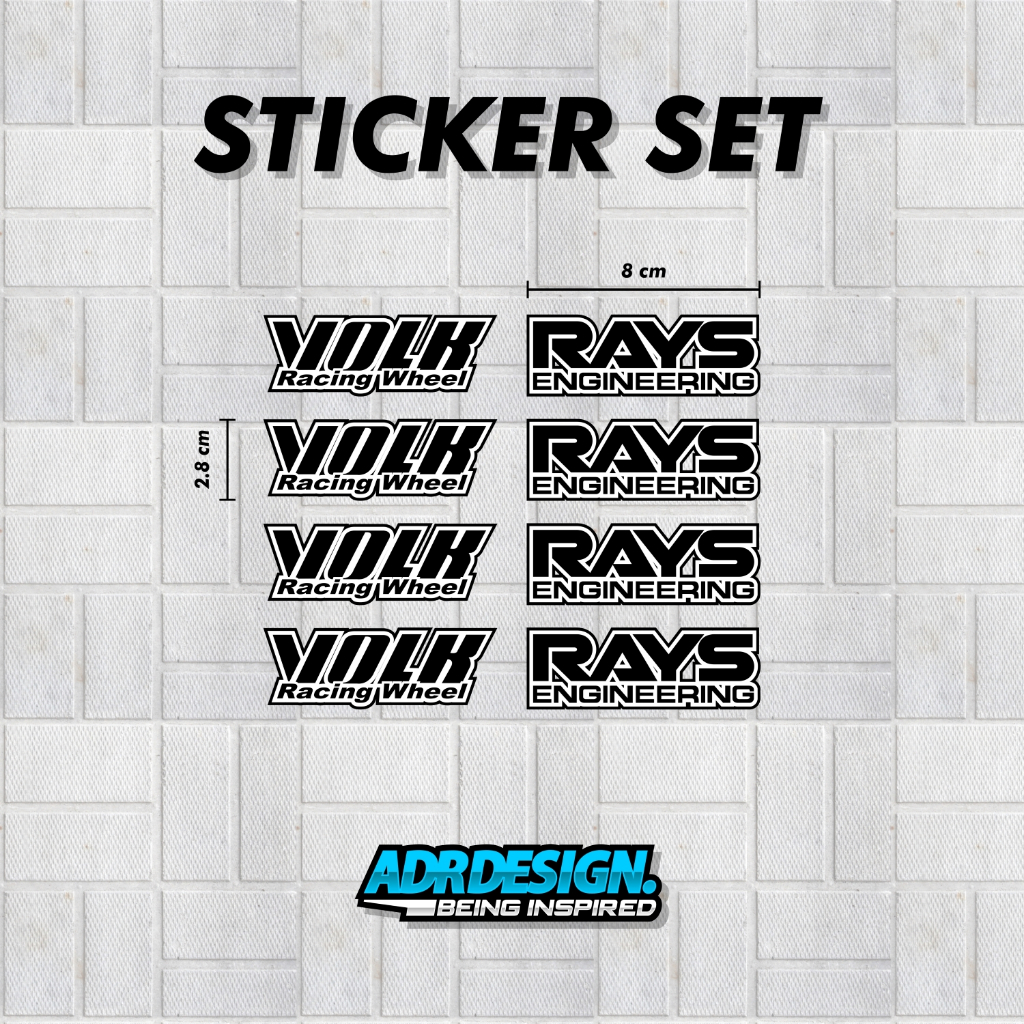 Jual Sticker Velg Mobil Volk Rays TE37 OG / Stiker JDM | Shopee Indonesia