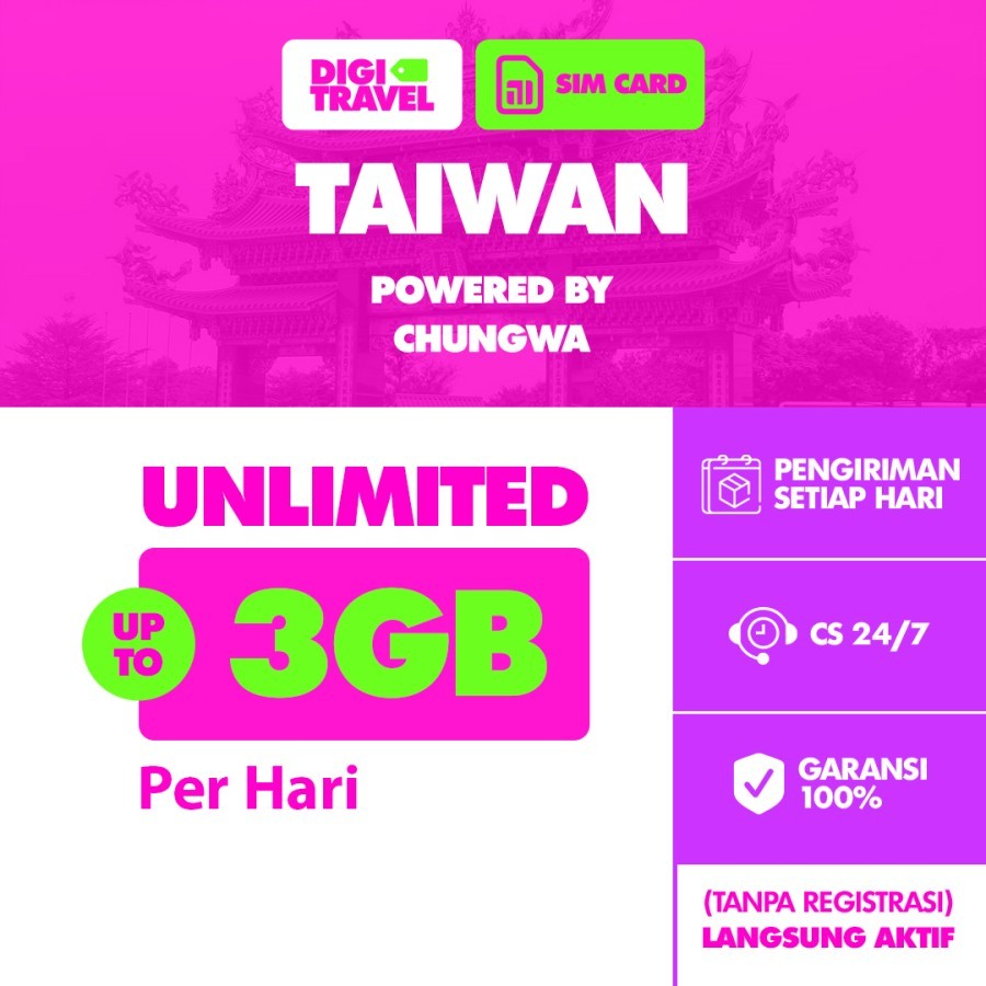 Jual Sim Card Taiwan True Unlimited | Simcard Internet DIGITRAVEL ...