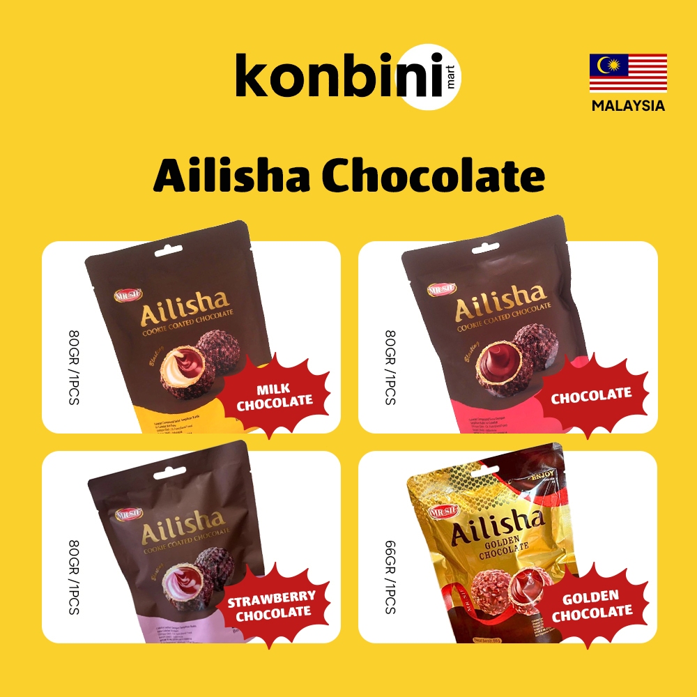 Jual KONBINI MALAYSIA - Ailisha Golden Chocolate 66gr & 80gr Ailisha ...