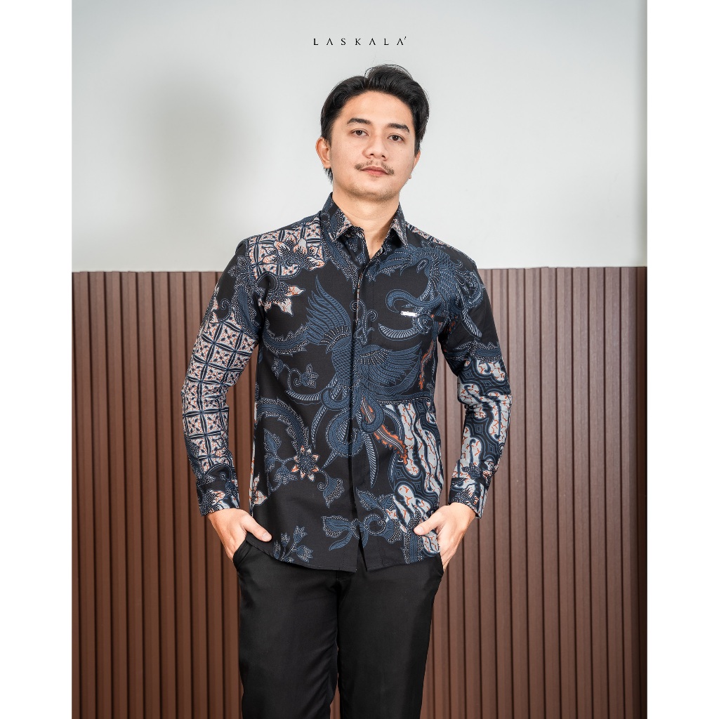 Jual Laskala Batik Premium Prawira Kemeja Batik Pria Slimfit Lengan ...