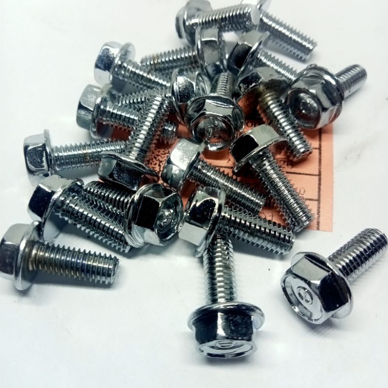 Jual Baut 10 12 Chrome m6x15 m8x20 Baut Krum Original AHM Panjang Baut ...