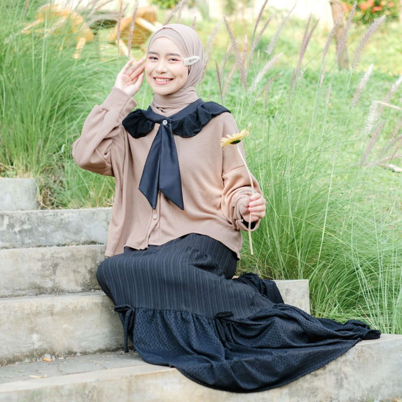 Jual Mybamus Kyuti Coquette Tops – Atasan Wanita Korea – Outer Pita – Coquette Style | Shopee ...