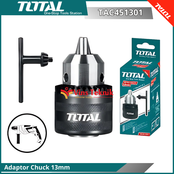 Jual kepala bor 13mm chuck 13 mm drill chuck TOTAL | Shopee Indonesia