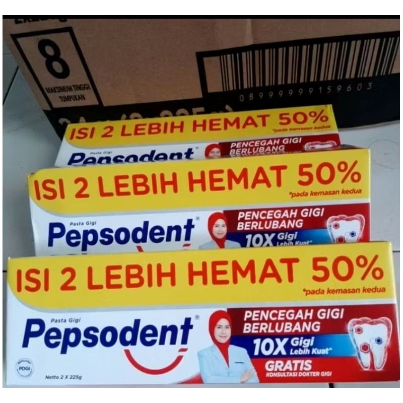 Jual Expired 2026 Pasta Gigi Pepsodent 225 Gr isi 2 / Pasta Gigi ...